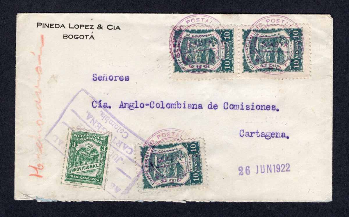 COLOMBIAN AIRMAILS - SCADTA stamps, covers and philately – Latin ...